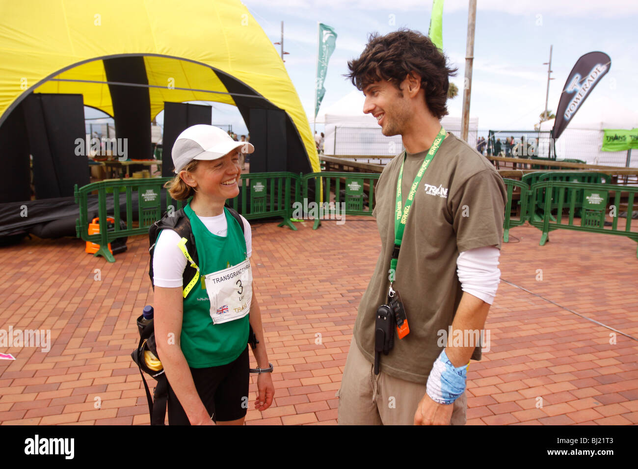 Elisabeth Lizzy Hawker running the 123km Trans Gran Canaria cross ...