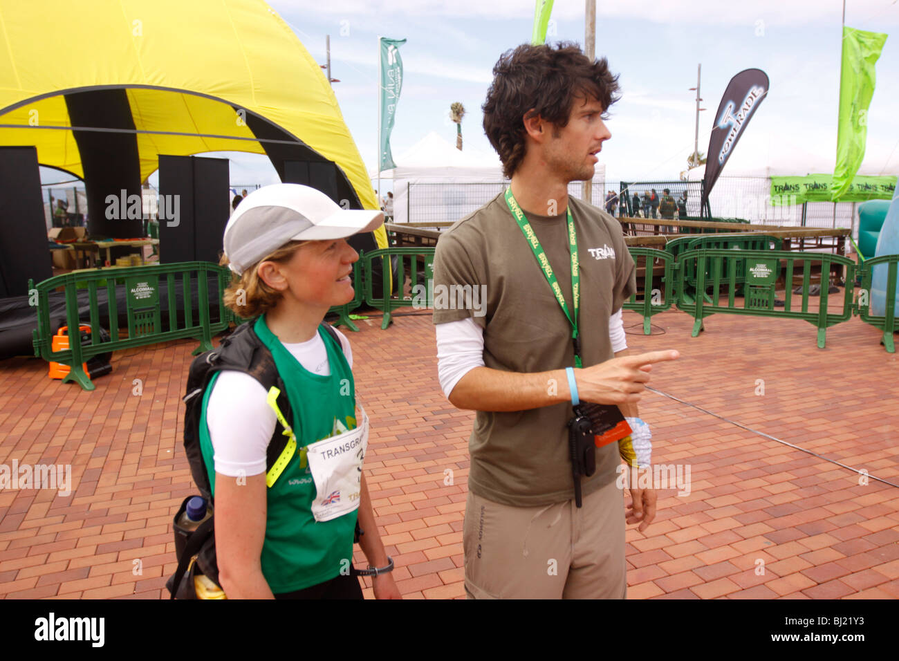 Elisabeth Lizzy Hawker running the 123km Trans Gran Canaria cross ...