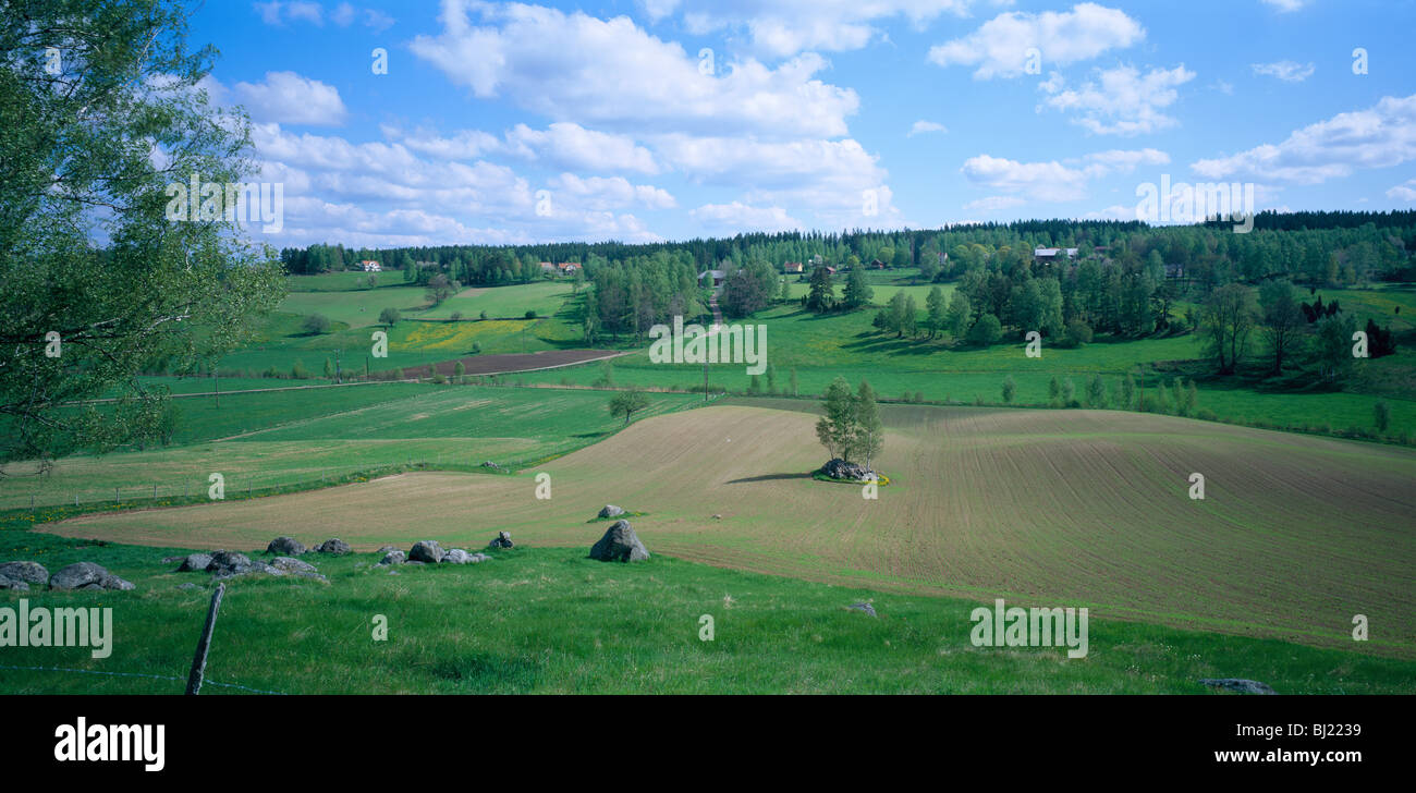 Farmland in spring Stock Photo - Alamy