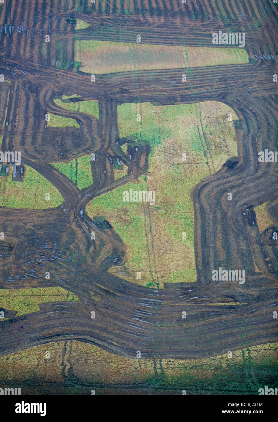 Field destroyed by water Stock Photo - Alamy