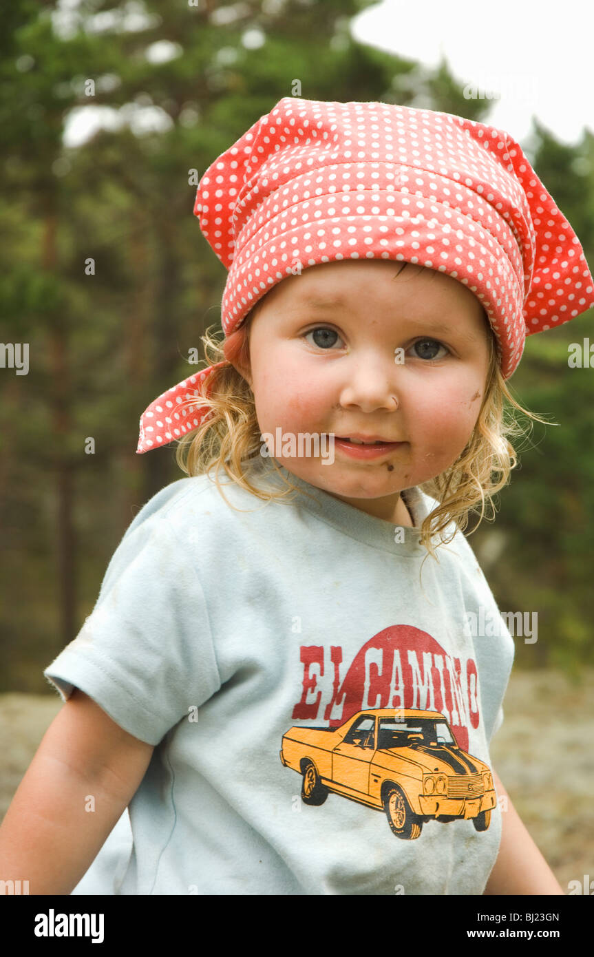 Portrait of a little girl in the nature, Sweden Stock Photo - Alamy