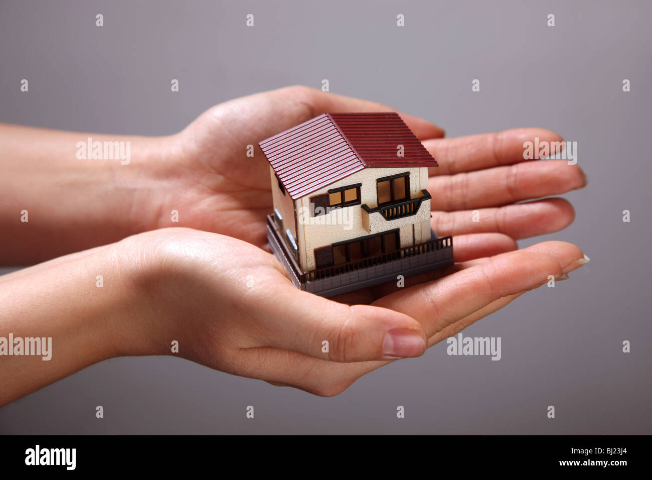 Architectural model,hands cupped,still life Stock Photo - Alamy