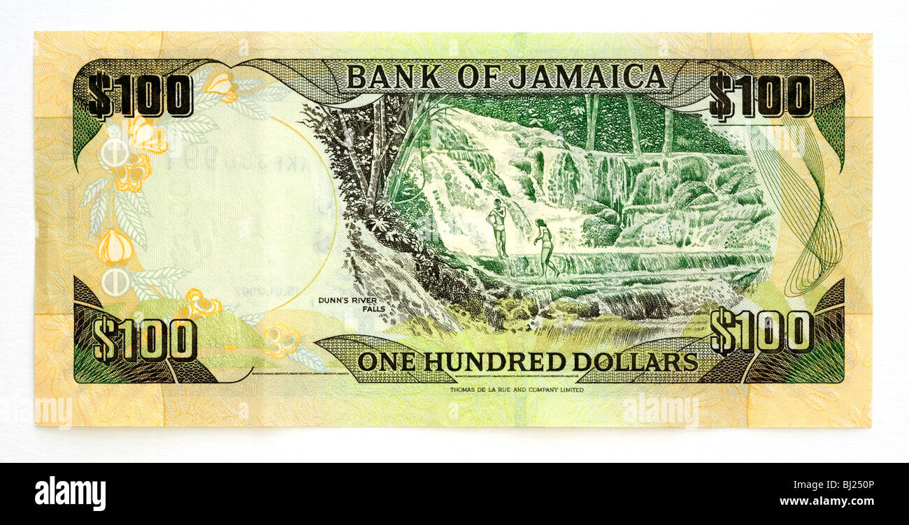 Jamaican One Hundred 100 Dollar Bank Note Stock Photo - Alamy