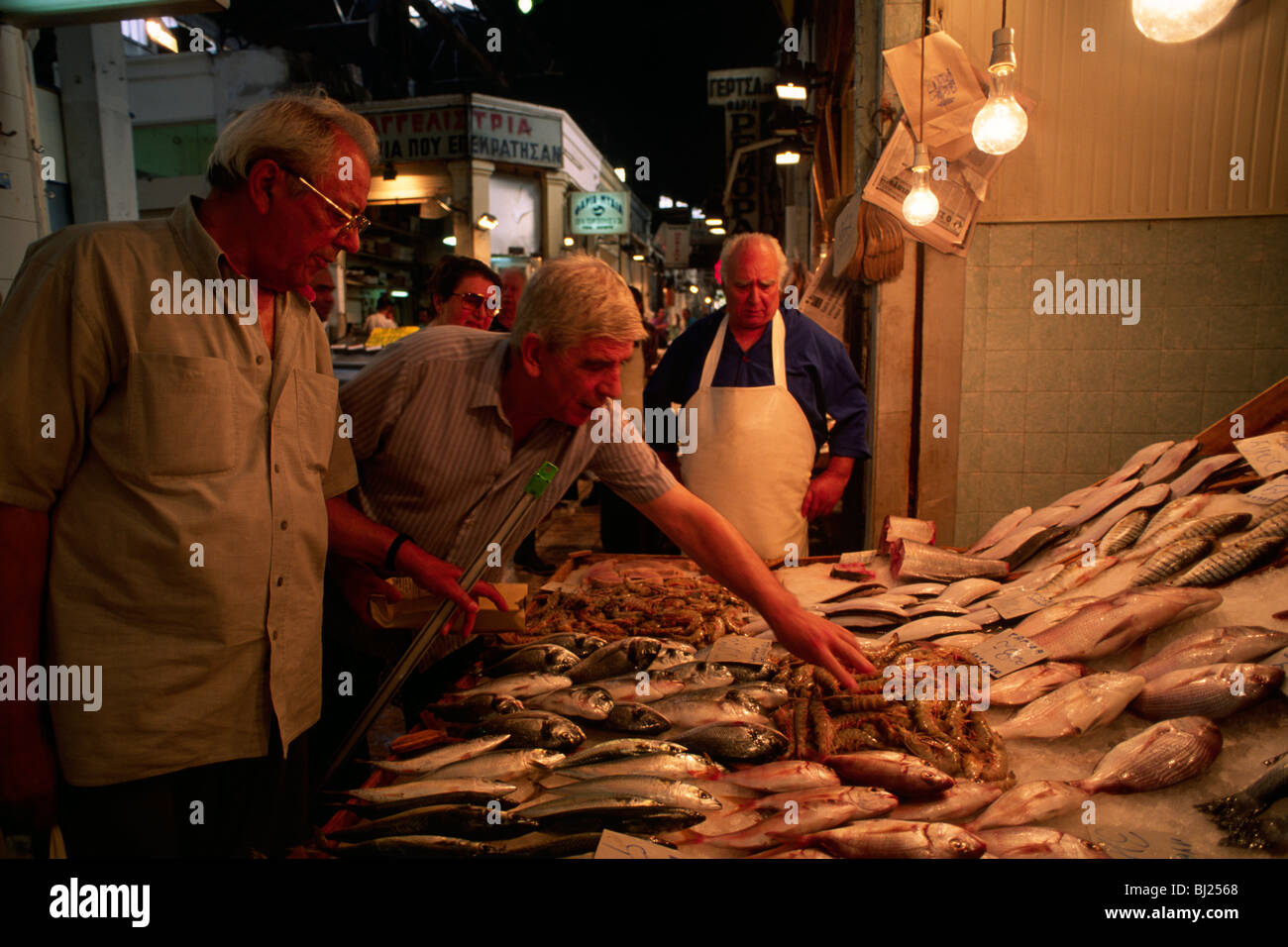 Greece, Thessaloniki, fish market Stock Photo - Alamy