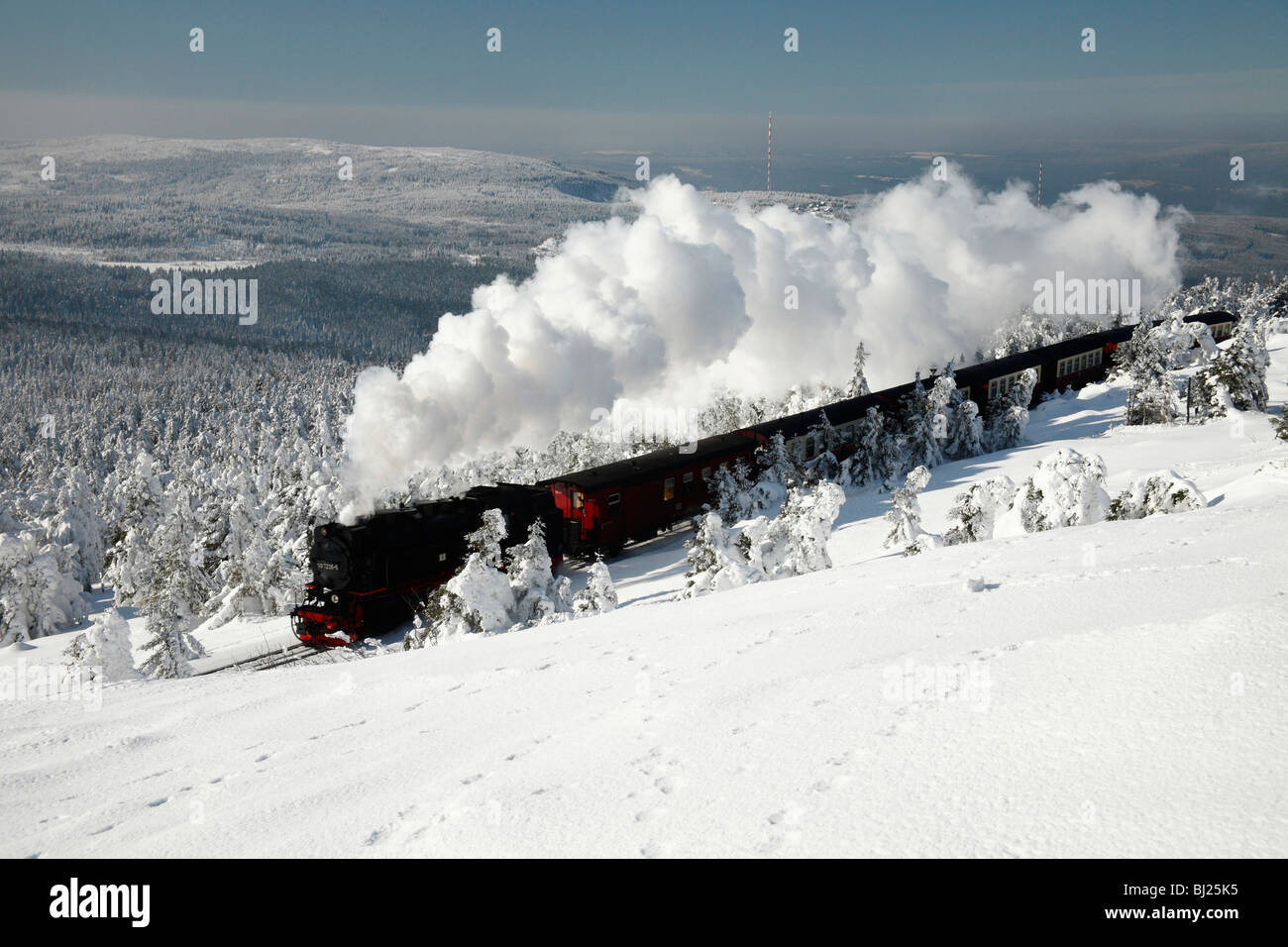 Steam train snow hi-res stock photography and images - Alamy