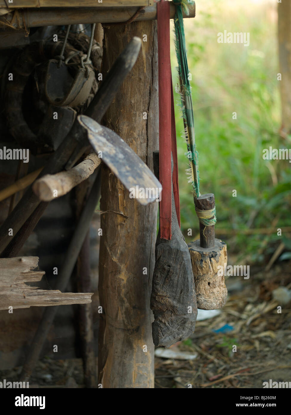 Traditional rice farm tools from Northern Thailand Stock Photo - Alamy