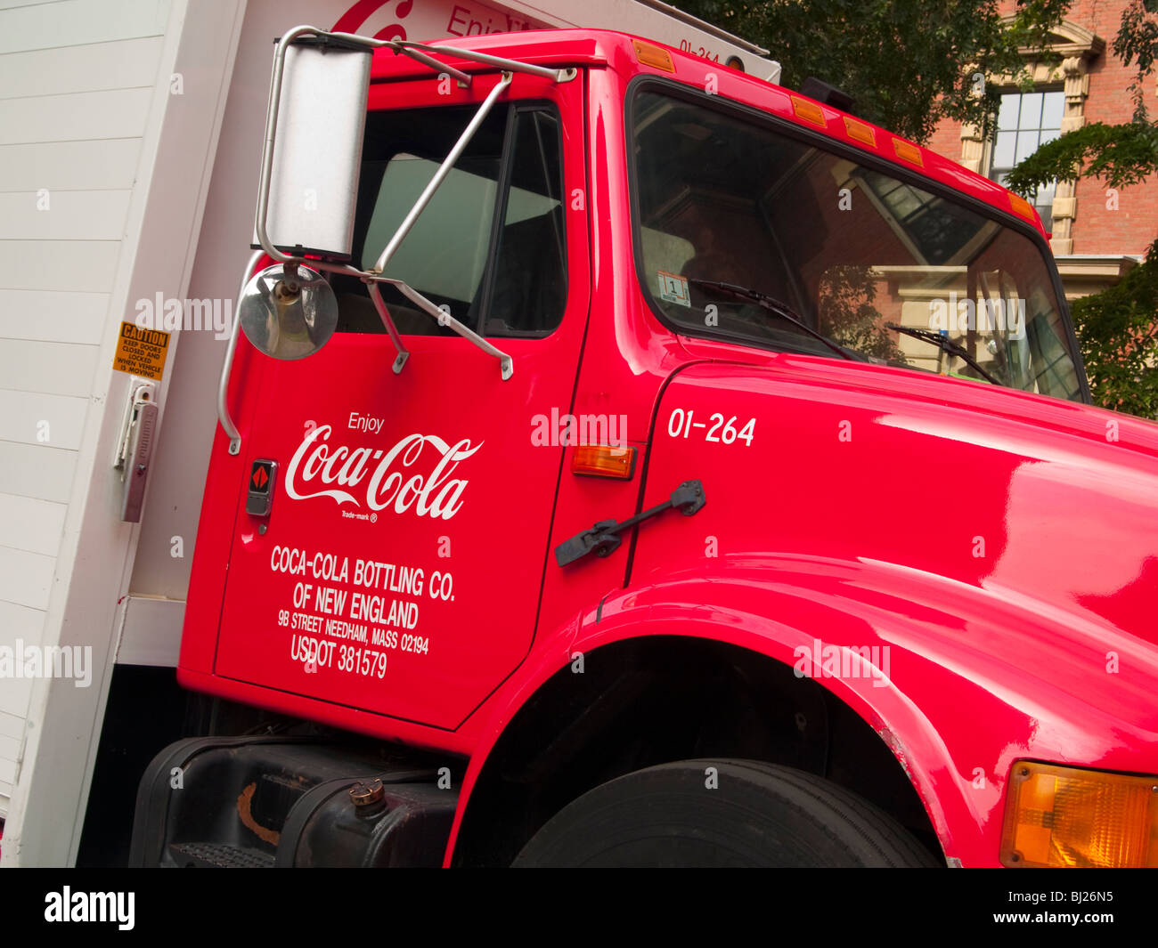 Close up of a Coca Cola truck parked on the Campus of Harvard ...
