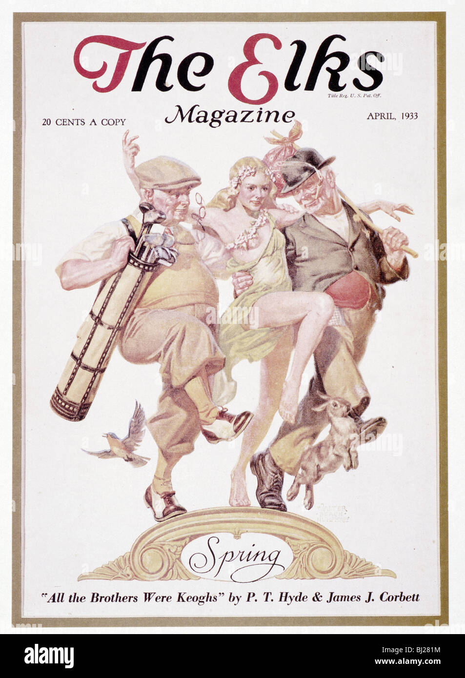 Cover of The Elks Magazine, April 1933. Artist: Unknown Stock Photo - Alamy