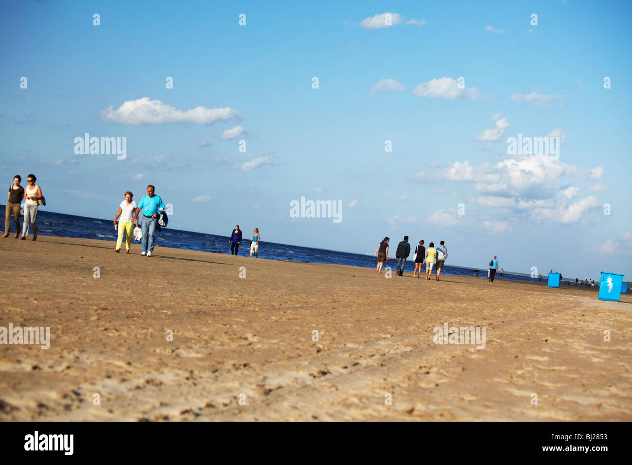 Latvia, Eastern Europe, Baltic States, Riga, Jurmala, People Walking On ...