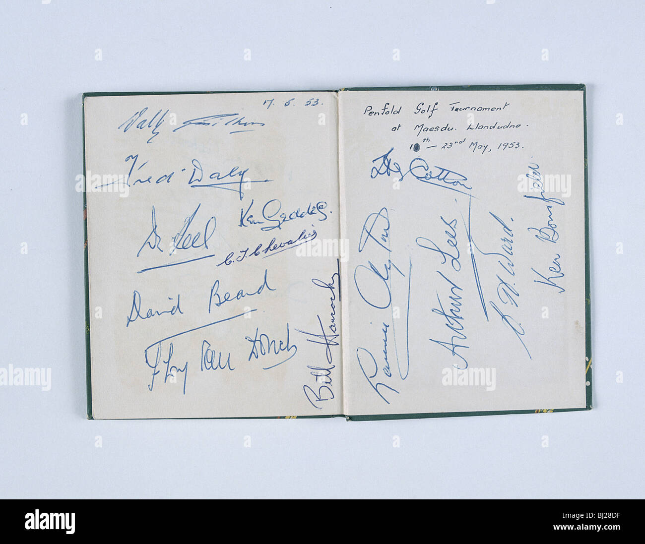 Autographs of 24 golfers, In Praise Of Golf, 1953. Artist: Unknown ...