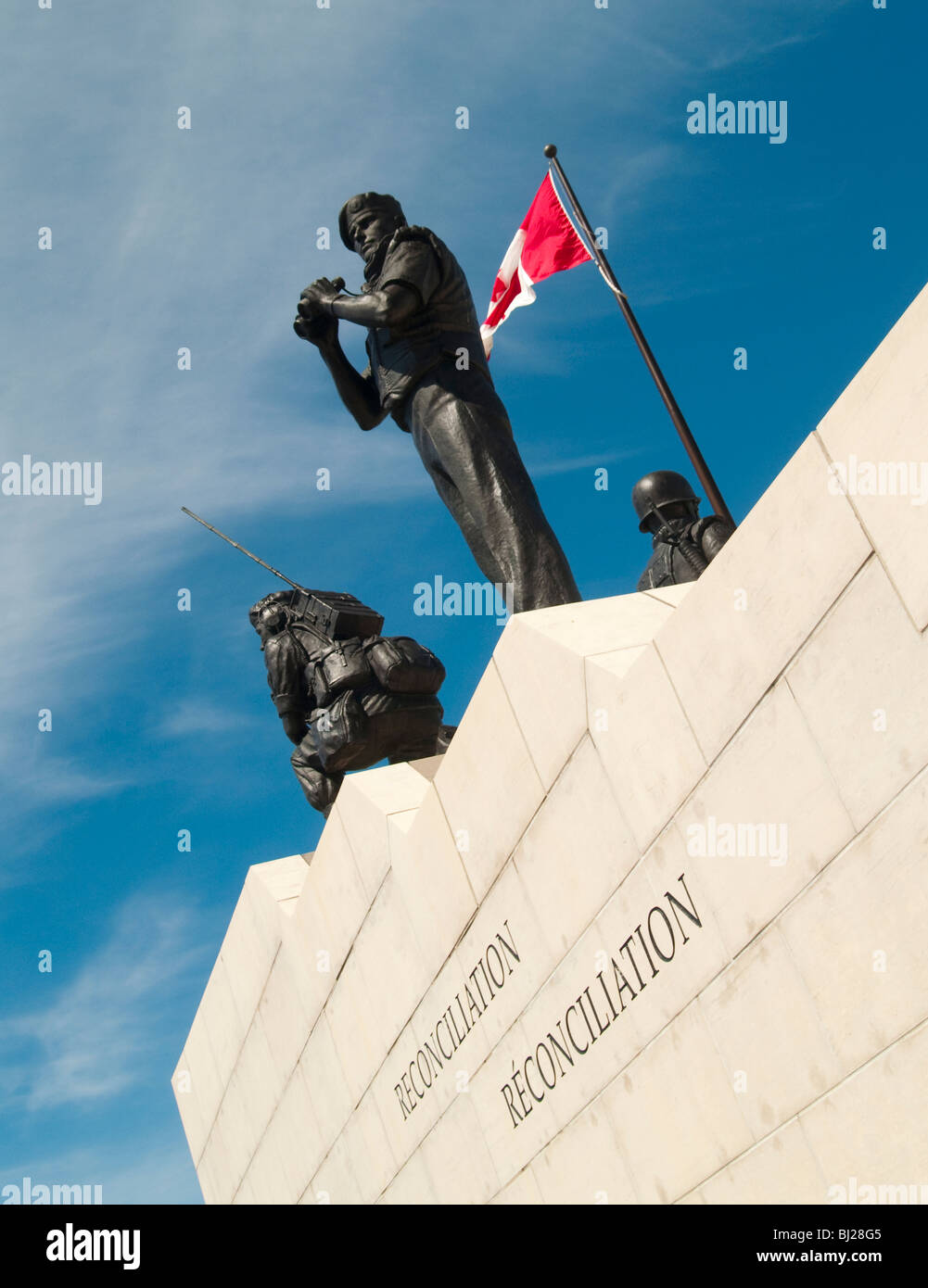 Statues of Canadian Soldiers at the Reconciliation Memorial in Ottawa ...