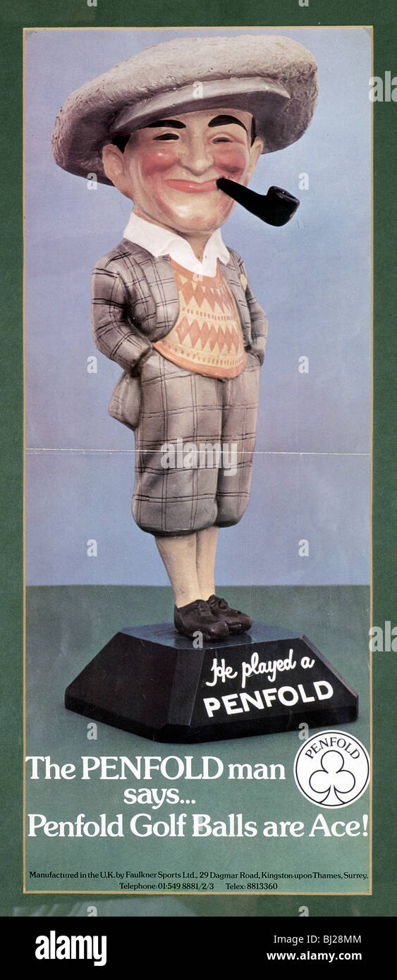 Penfold pro-shop poster, He played a Penfold, c1950. Artist: Unknown ...