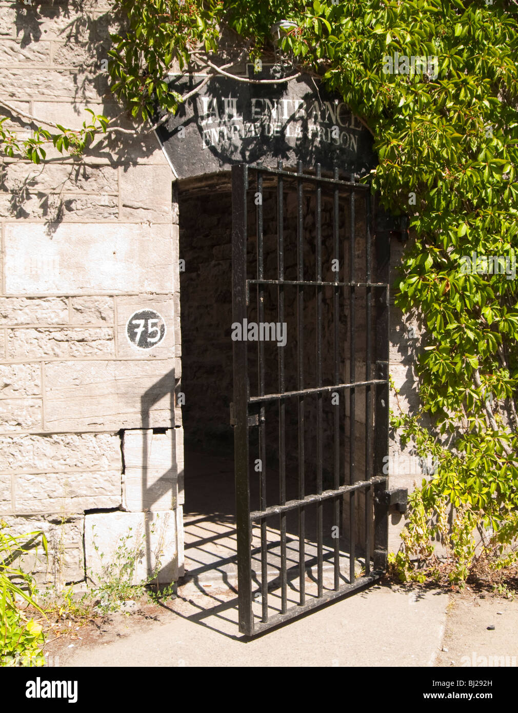 An entrance into the old Carleton County Jail, now a youth hostel in ...