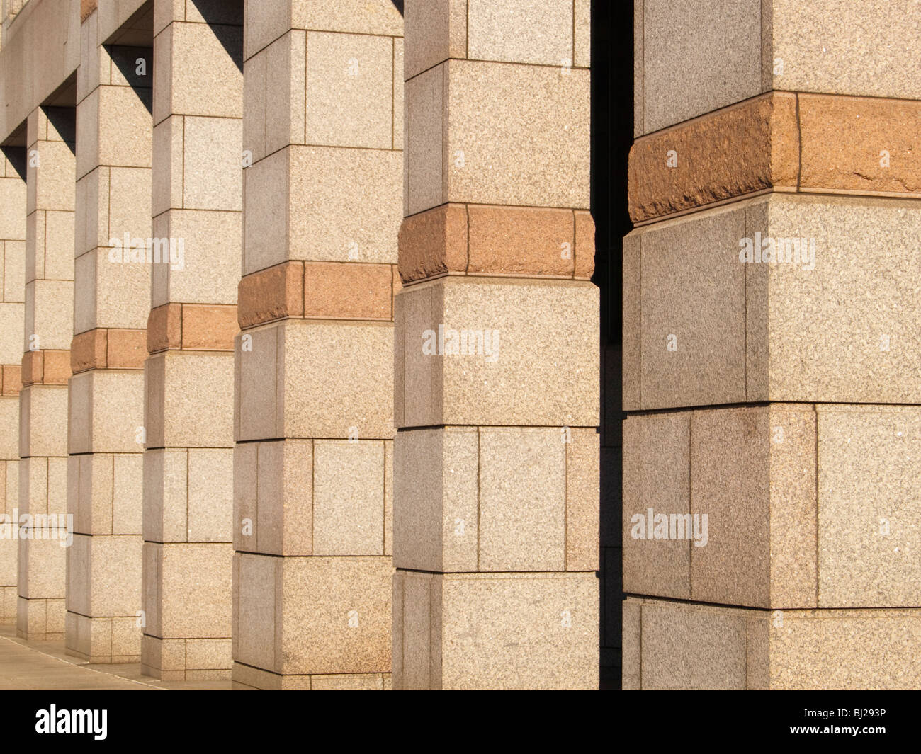 Columns on the Hynes Convention Centre on Boylston Street in Boston ...
