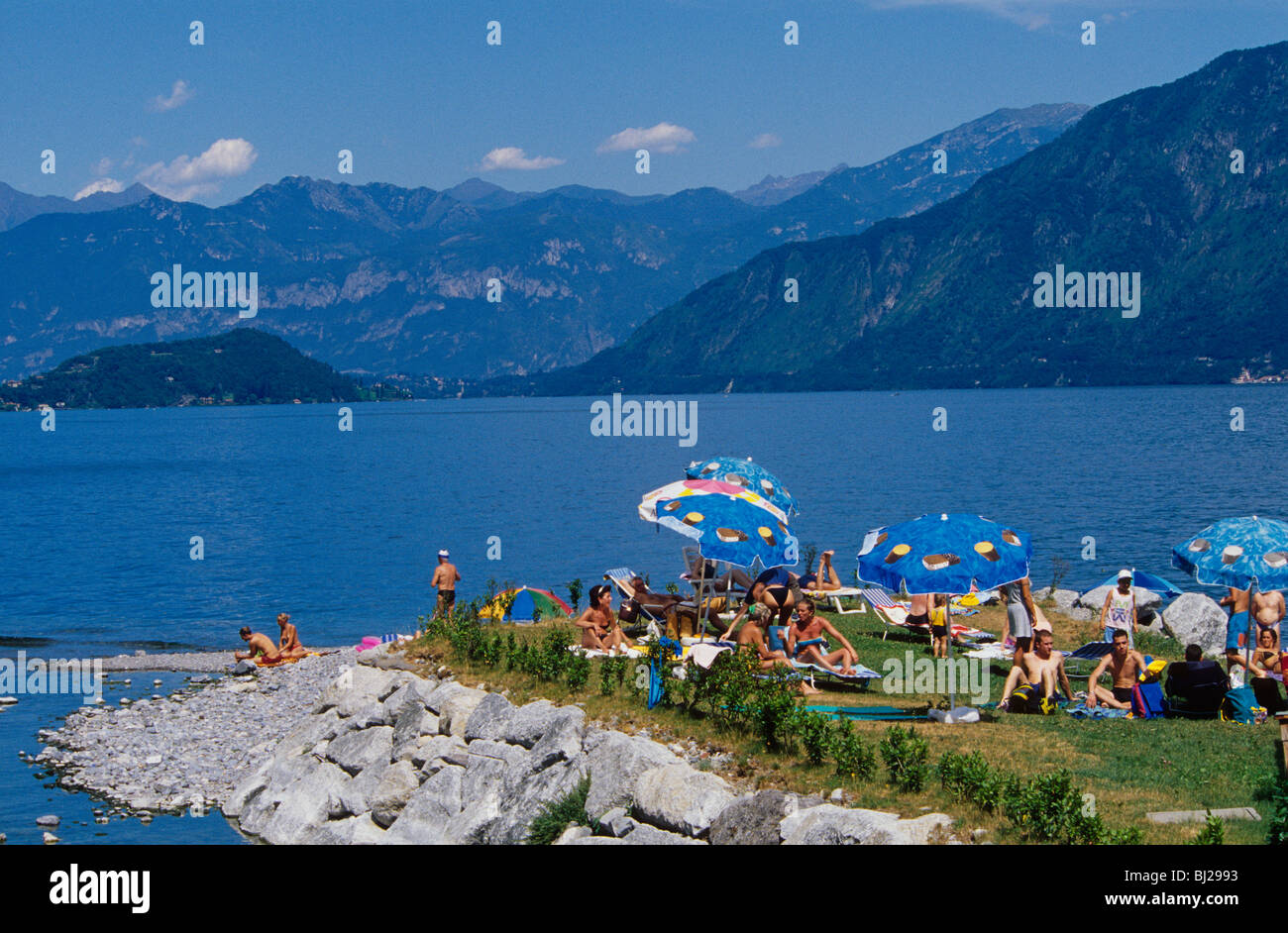 Open Air Bath at Lake Como Stock Photo - Alamy
