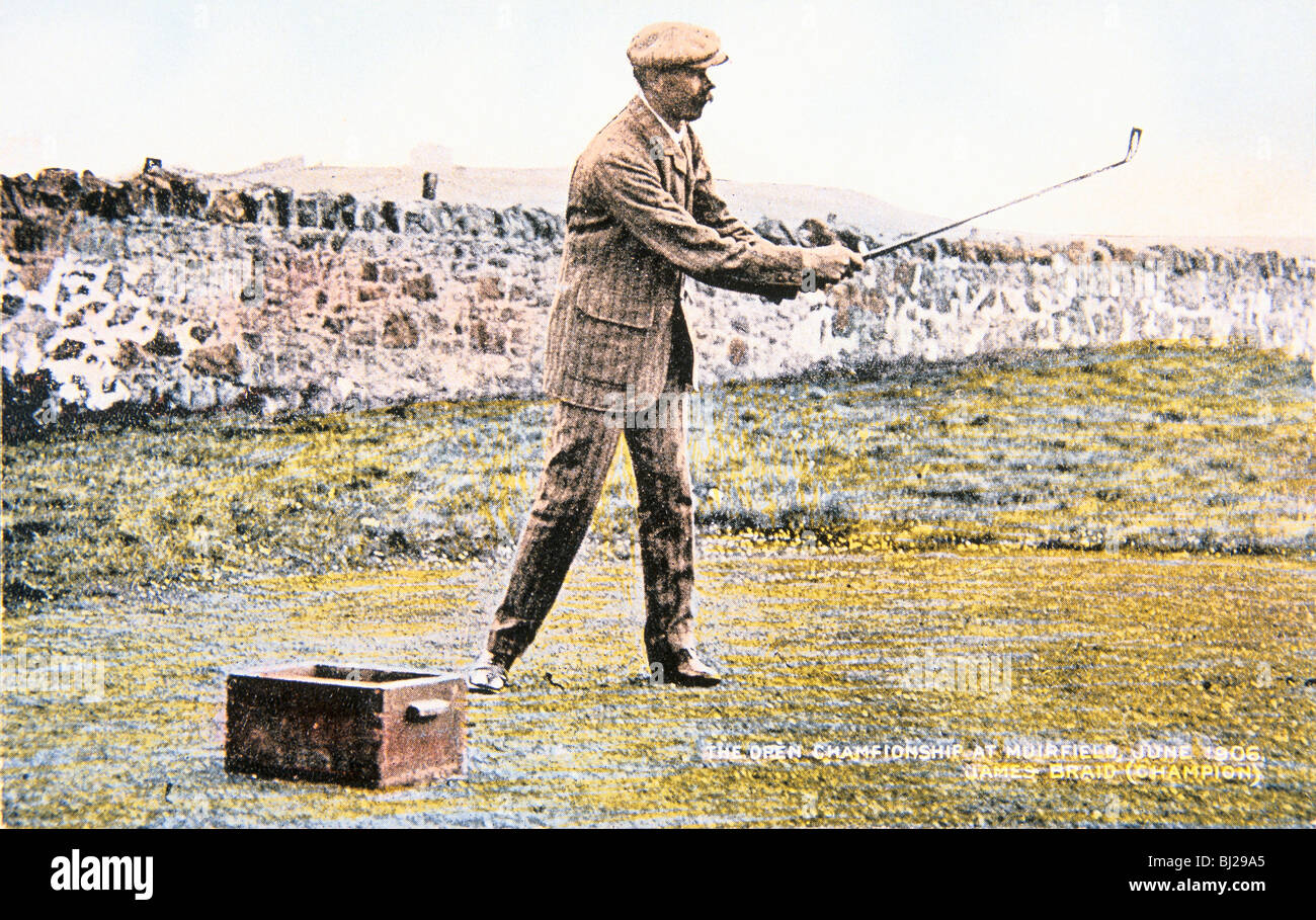 James Braid, Scottish golfer, Open championship at Muirfield, 1906 ...