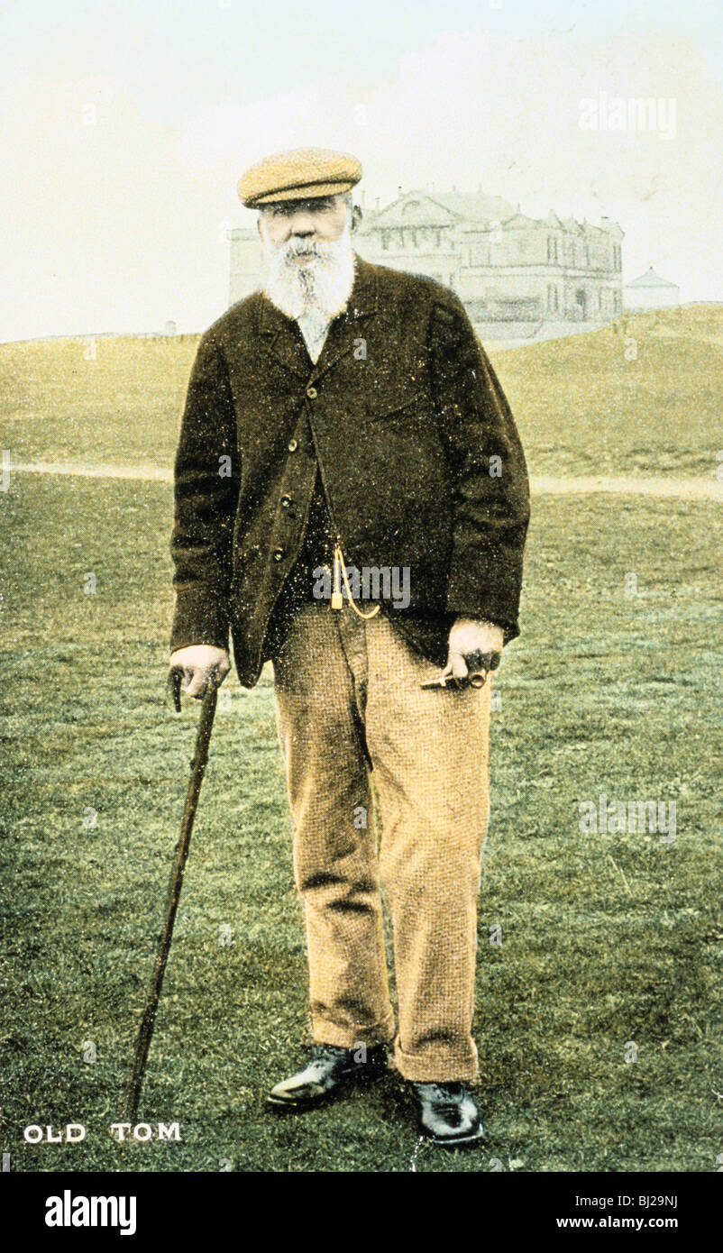 Old Tom Morris, Scottish golfer, postcard, 1900 Stock Photo: 28325742 ...