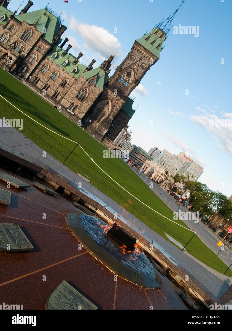 The Centennial Flame on Parliament Hill in Ottawa, Ontario Canada Stock ...