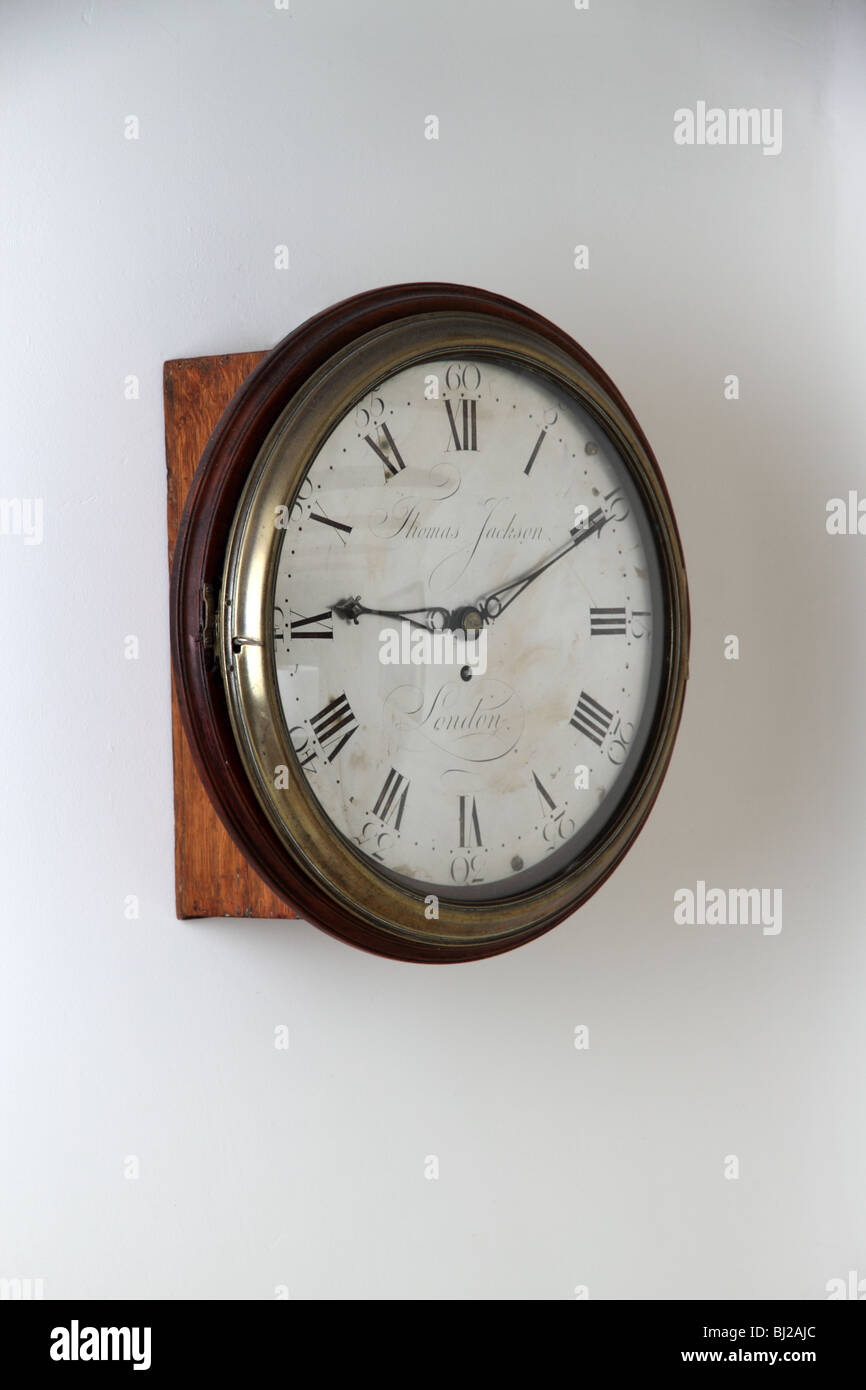 English fusee dial clock Stock Photo - Alamy
