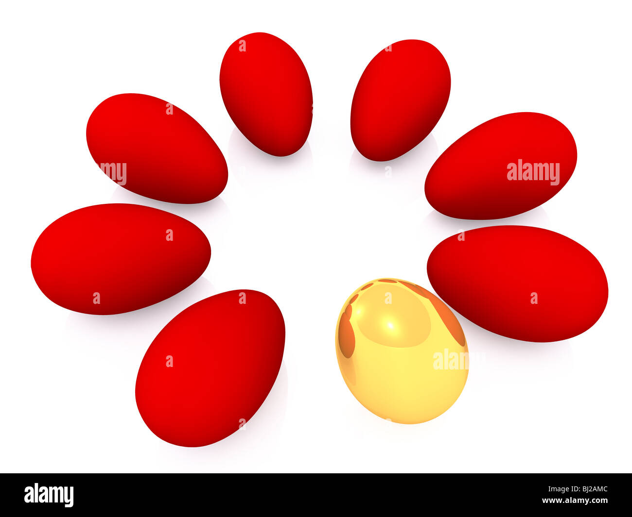 leadership of easter eggs. 3d Stock Photo - Alamy