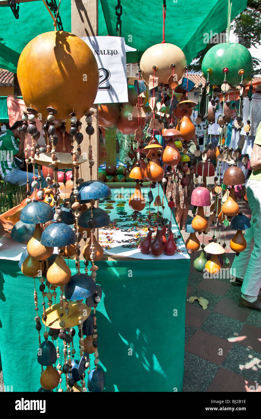 Handcraft market at Plaza Bolivar in Medellin Colombia held every ...