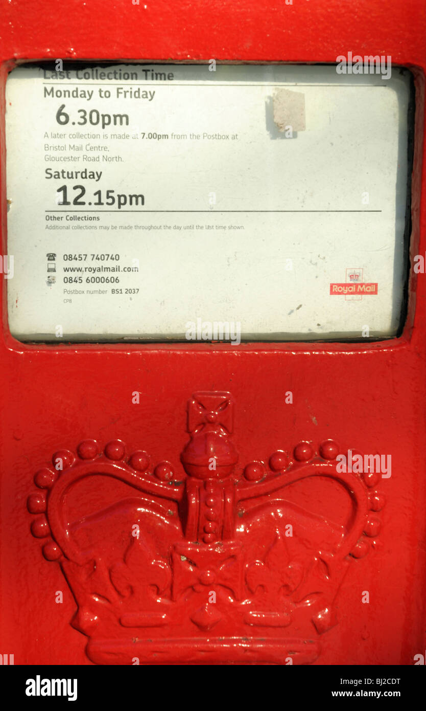 Royal Mail Post Box Showing Collection Times Stock Photo Alamy Royal Mail Post Box Showing Collection Times Stock Photo Alamy