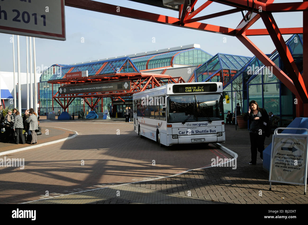Car park shuttle bus at the NEC Birmingham England UK Stock Photo - Alamy