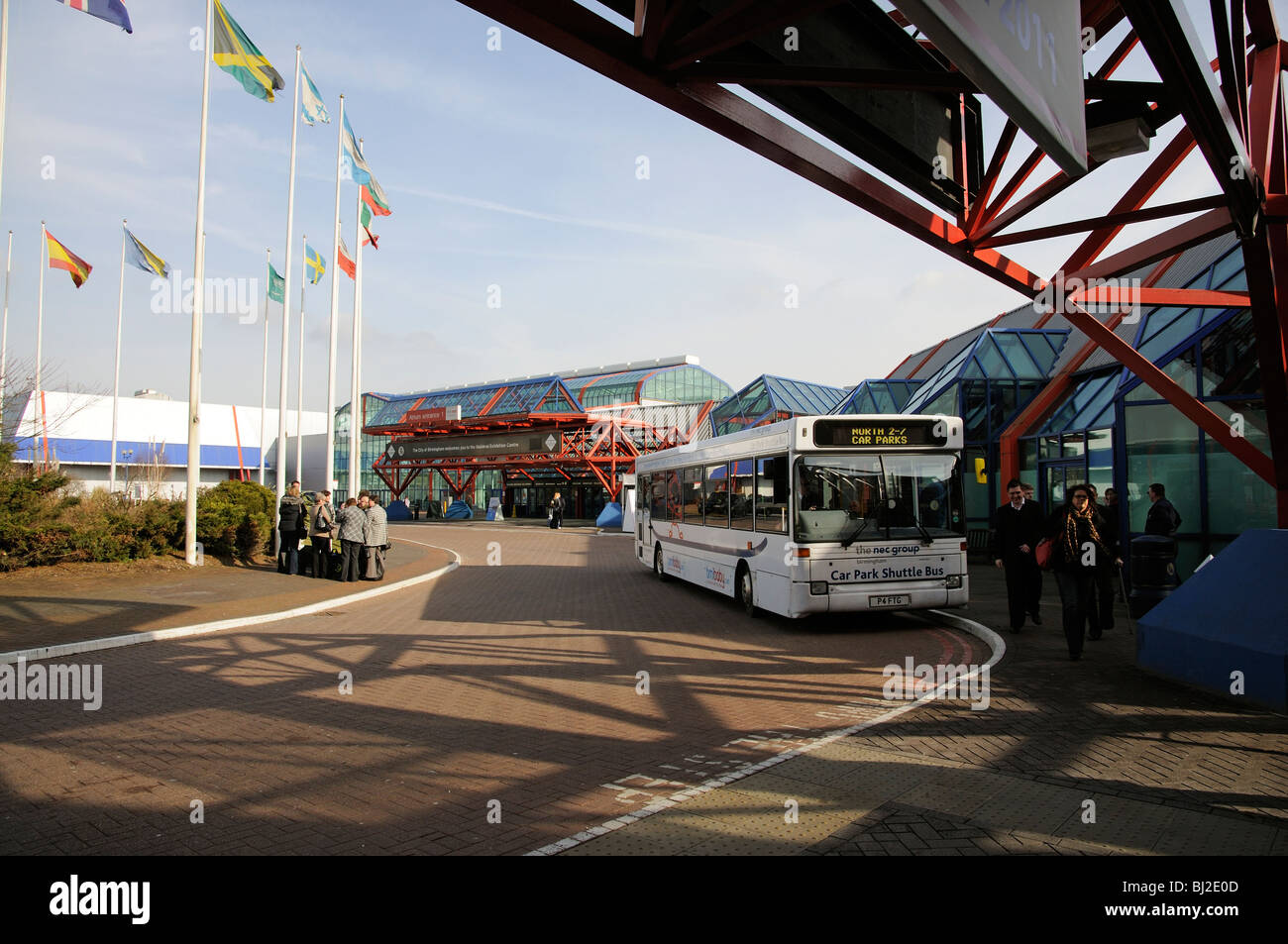 Car park shuttle bus at the NEC Birmingham England UK Stock Photo - Alamy
