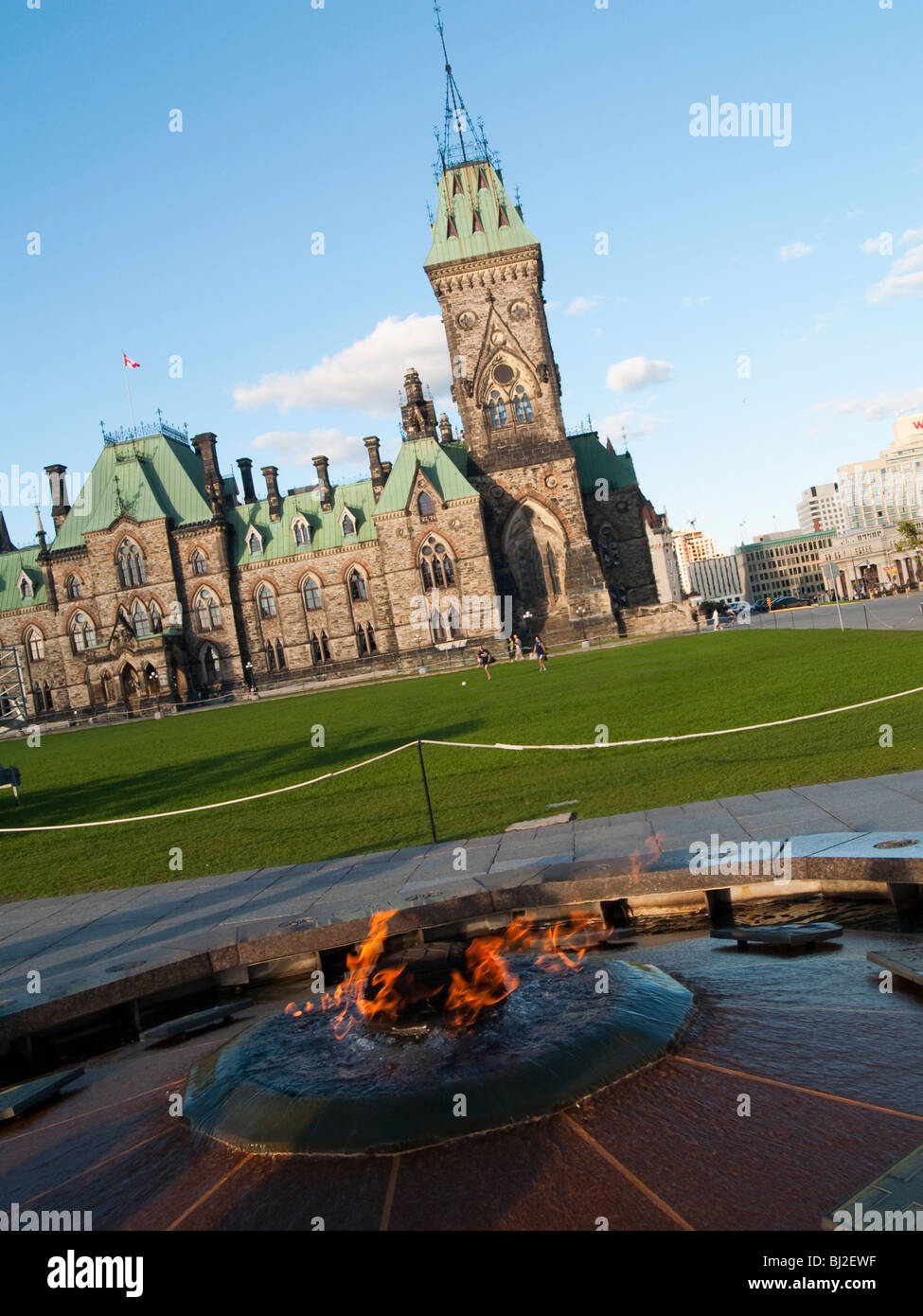 The Centennial Flame on Parliament Hill in Ottawa, Ontario Canada Stock ...