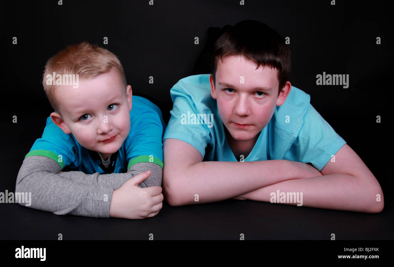 Portrait of two brothers Stock Photo - Alamy