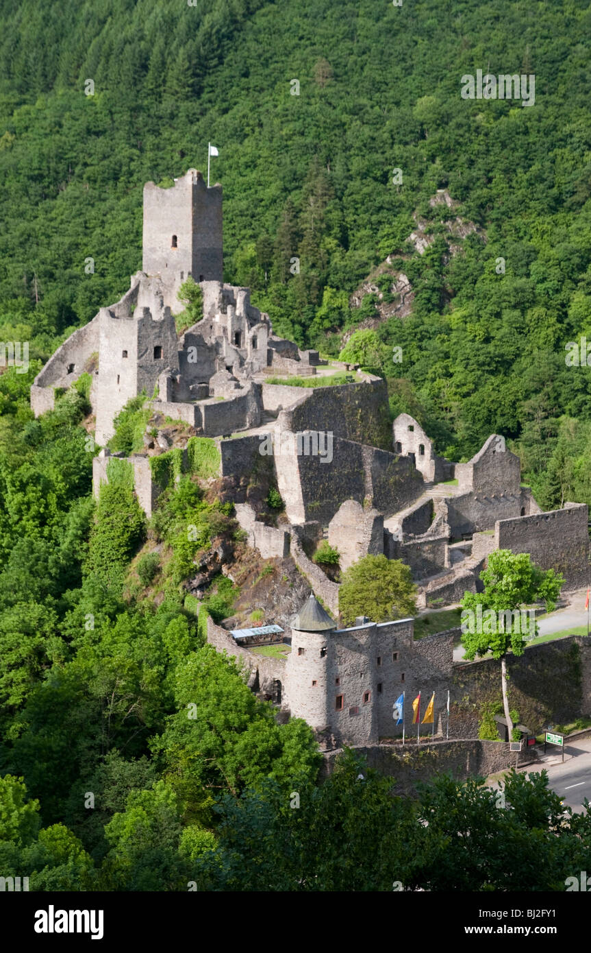 castle Niederburg, Manderscheid, , Eifel, Rhineland-Palatinate, Germany ...