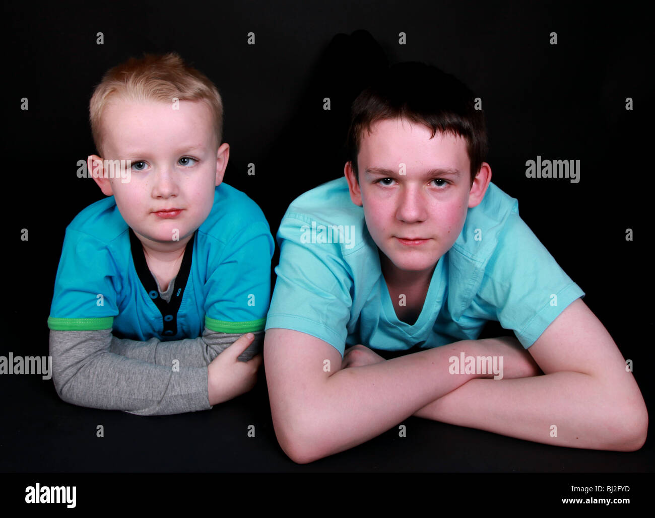 Portrait of two brothers Stock Photo - Alamy