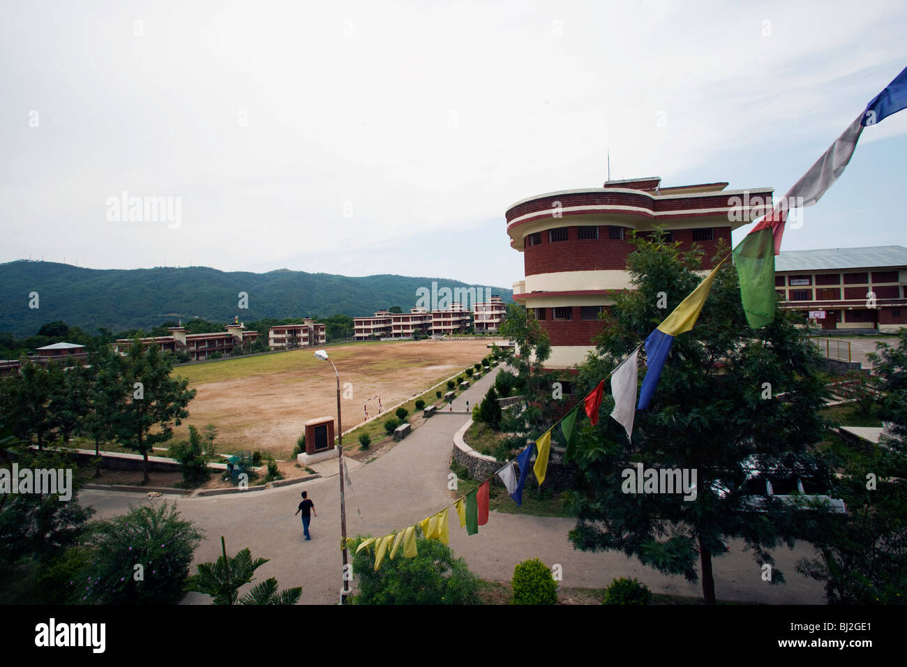 Grounds of Tibetan Children's Village, Chauntra, India Stock Photo - Alamy