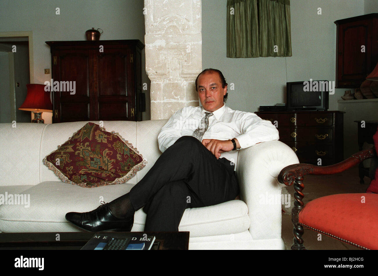 ASIL NADIR IN THE LOUNGE OF HIS NORTHERN CYPRUS HOME 16 June 1993 Stock ...