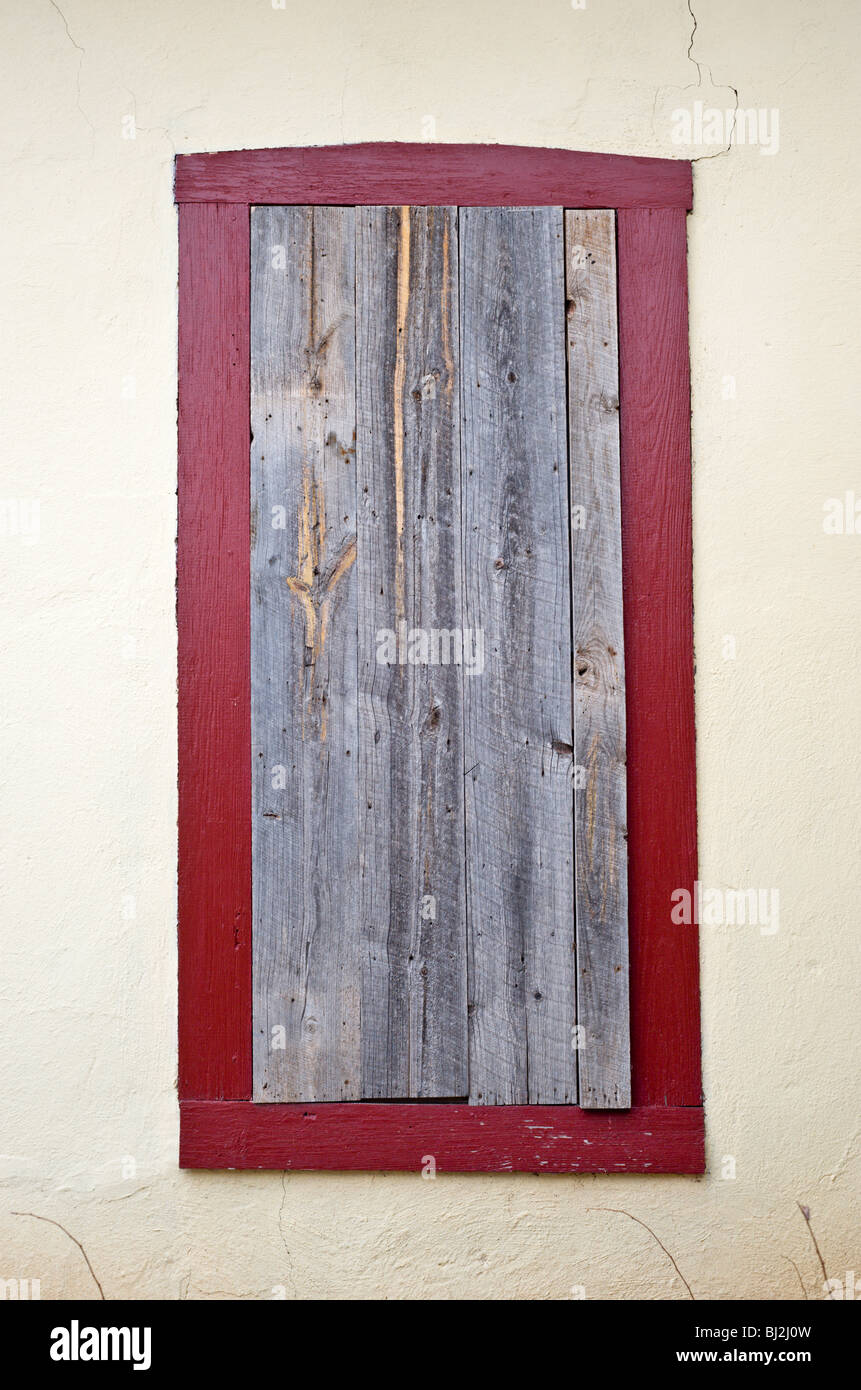 Architectural detail of old adobe building in Billy the Kid's wild west ...