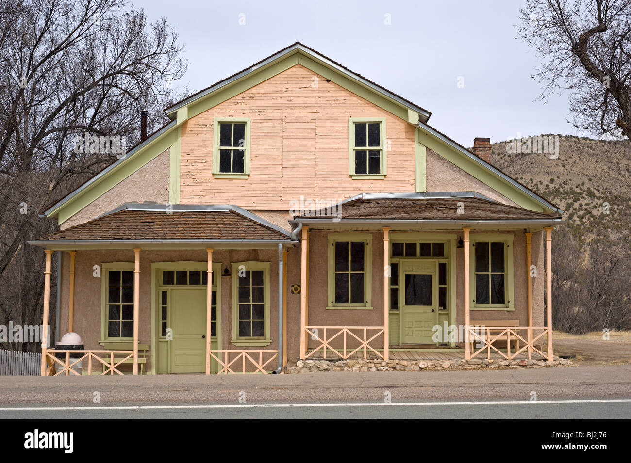 One of the historic wood and adobe buildings in Billy the Kid's wild ...