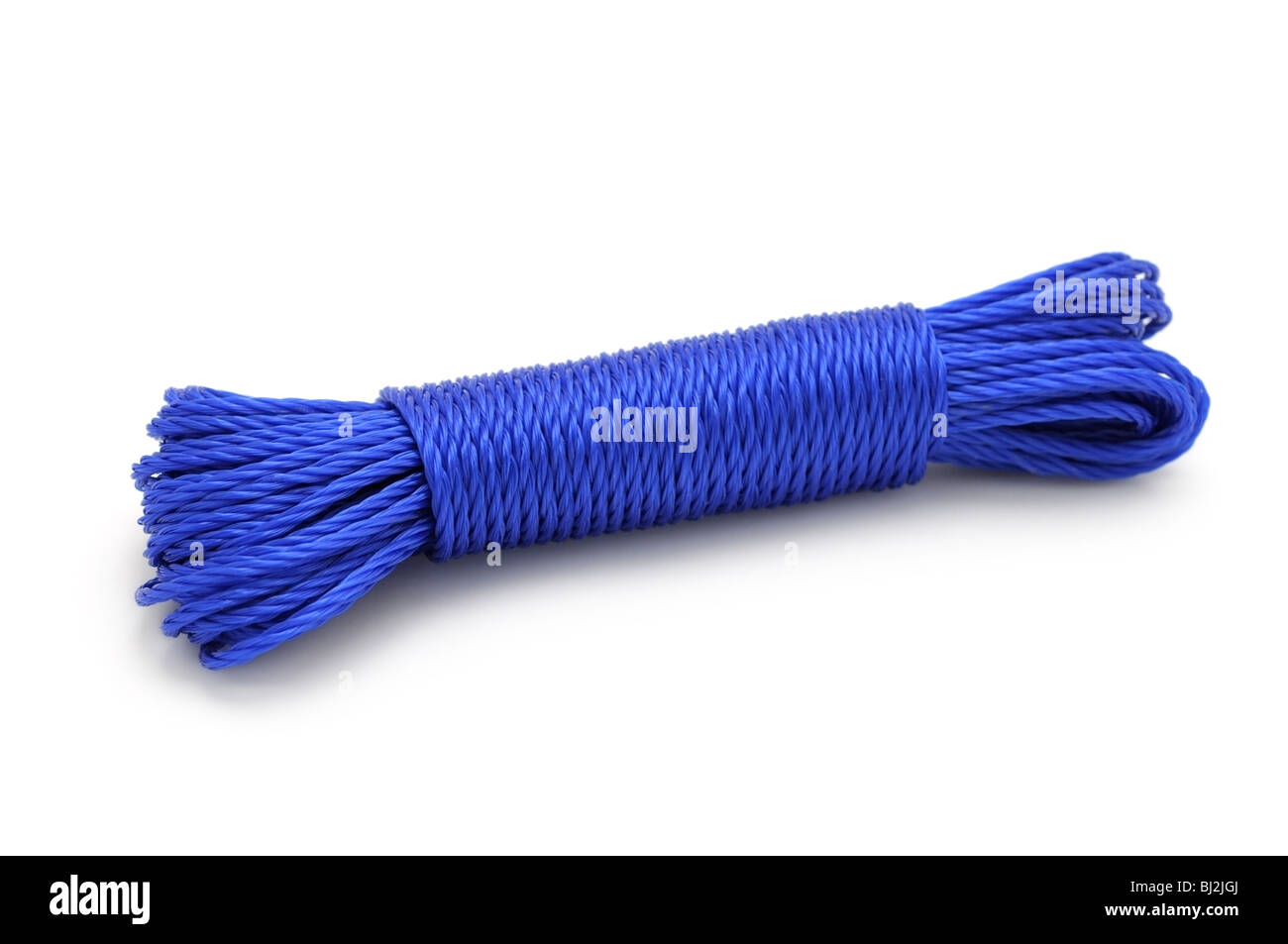 Bundled Nylon Rope, to be used as a clothes line Stock Photo - Alamy