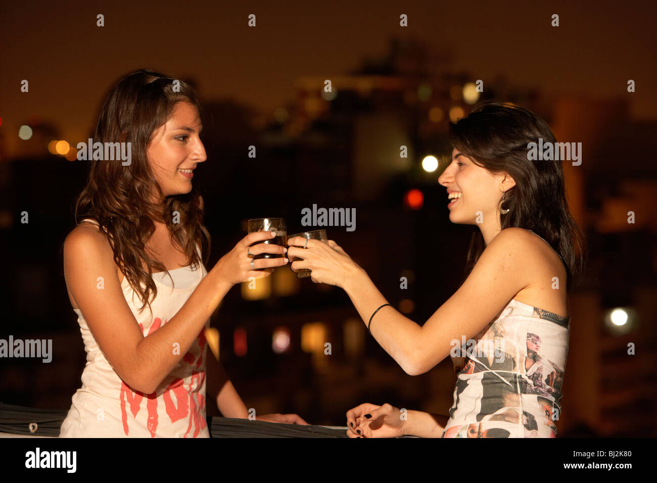 Rooftop balcony night hi-res stock photography and images - Alamy