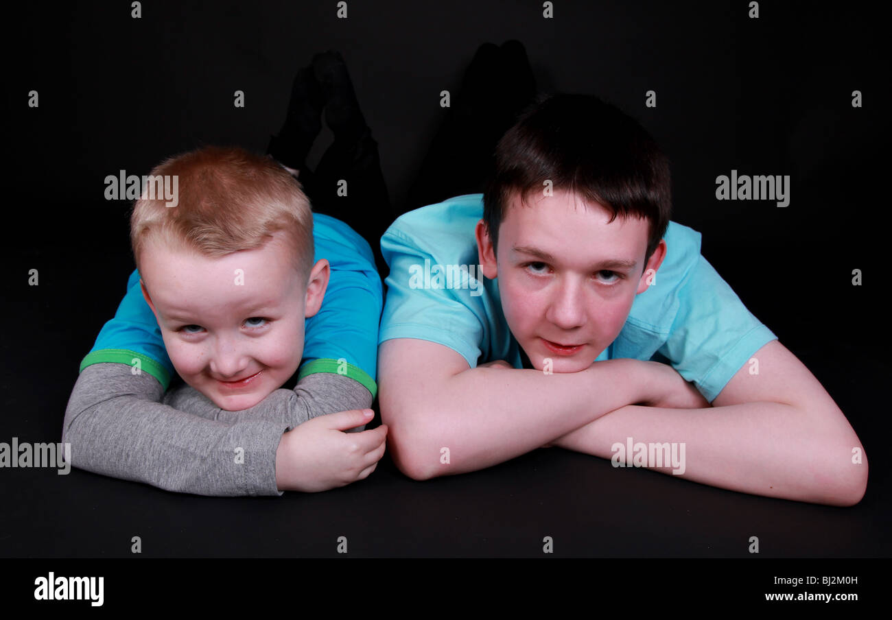 Portrait of two brothers Stock Photo - Alamy