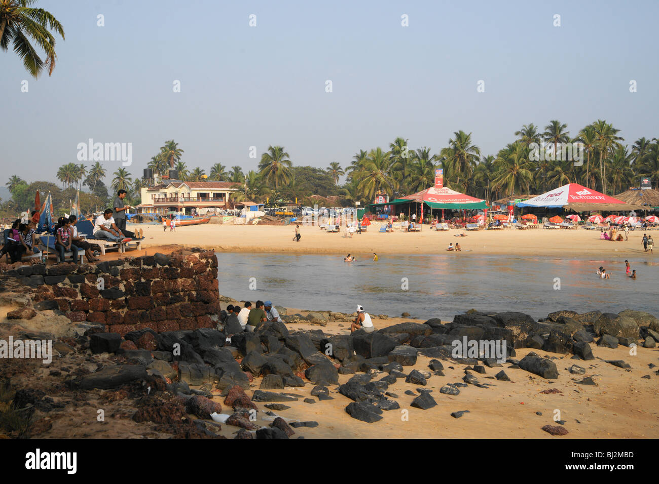 The Baga River reaches the Arabian Sea Stock Photo - Alamy