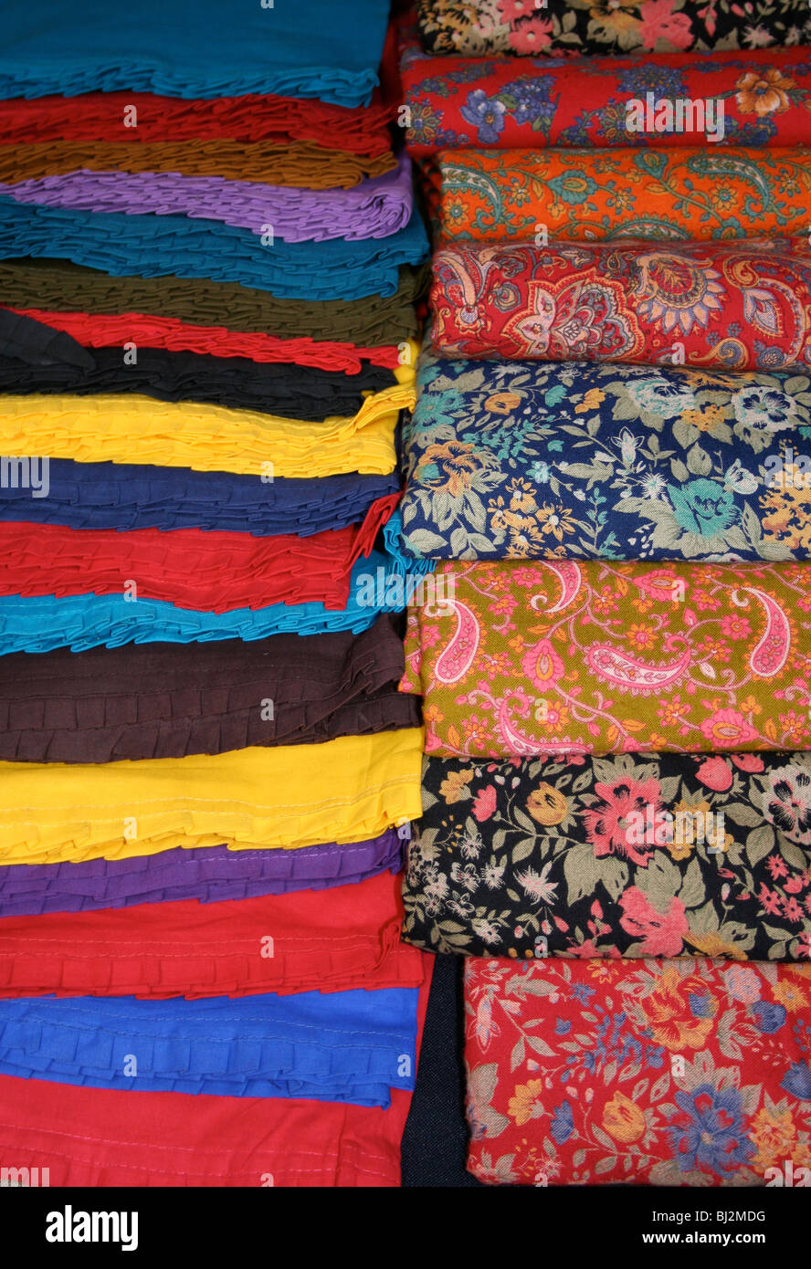 Rolls of material for sale Stock Photo - Alamy