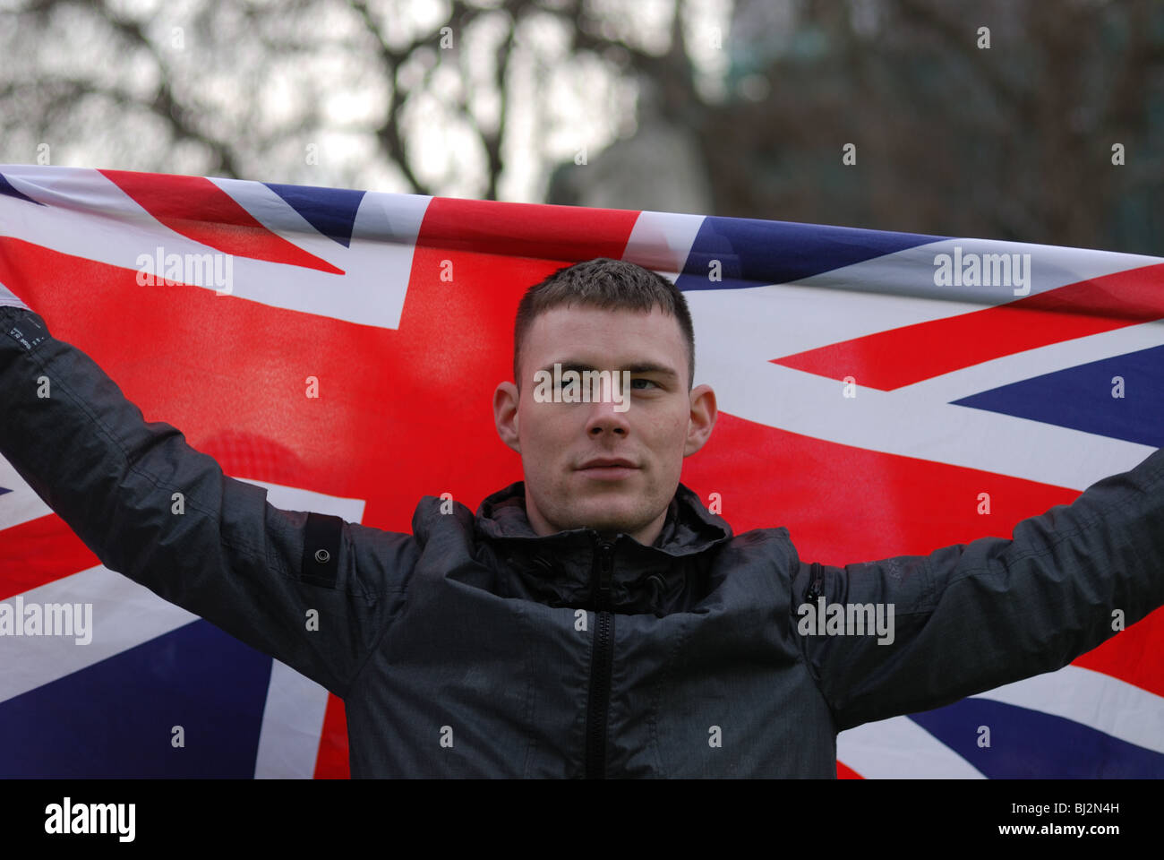 English defence league flag hi-res stock photography and images - Alamy