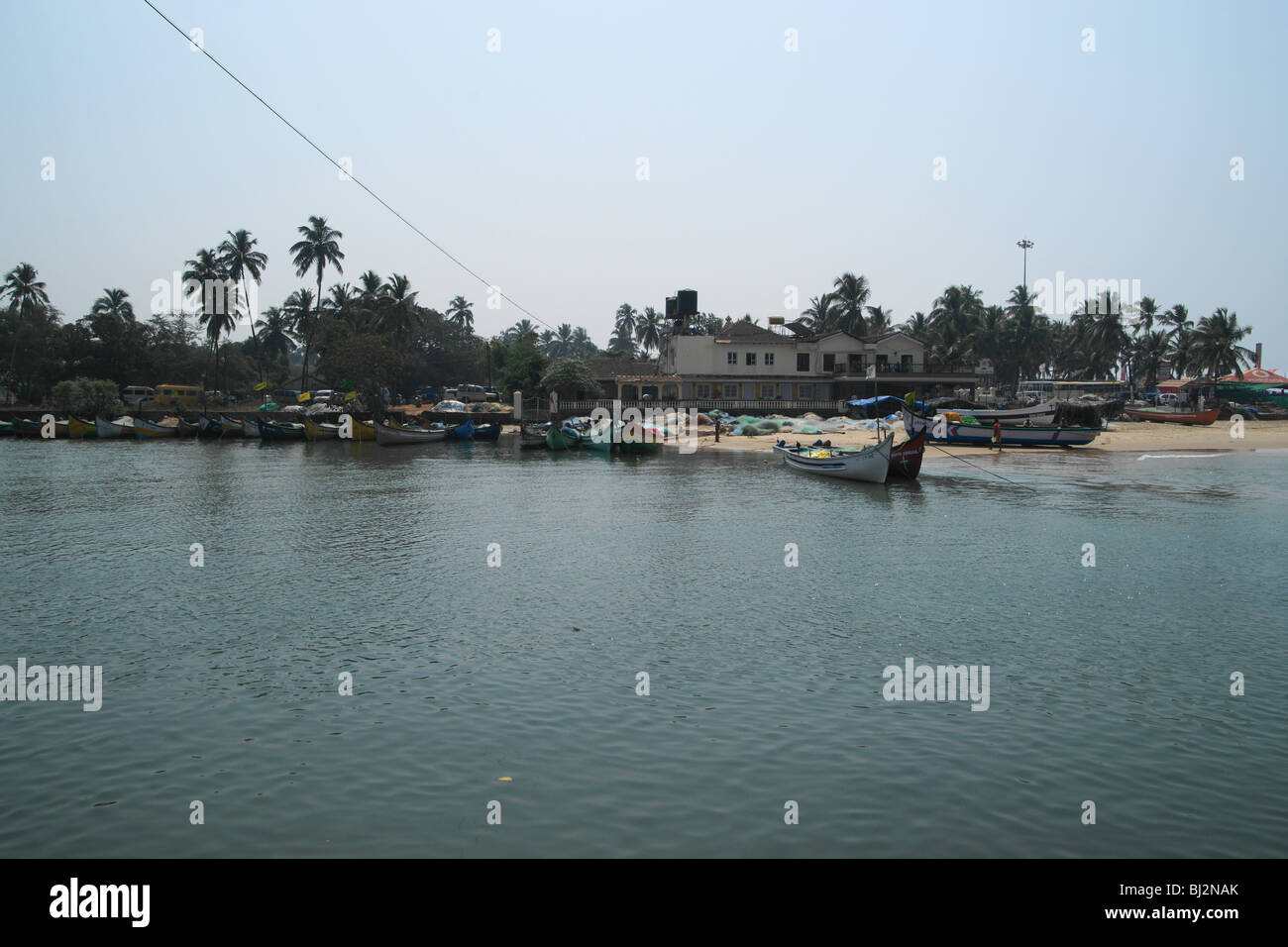 Baga River meets the Arabian Sea, Goa Stock Photo - Alamy