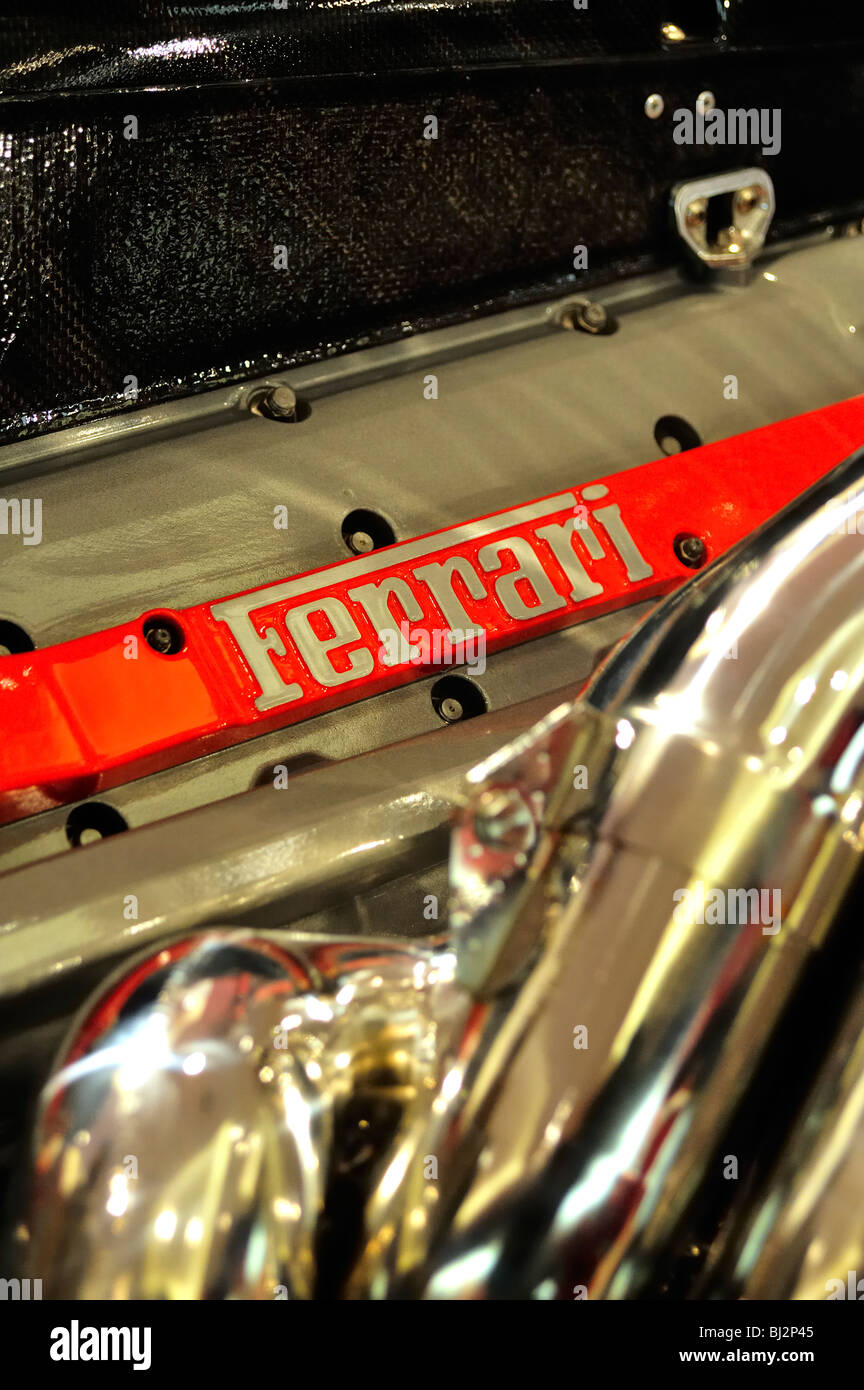 Ferrari engine block & manifold Stock Photo - Alamy