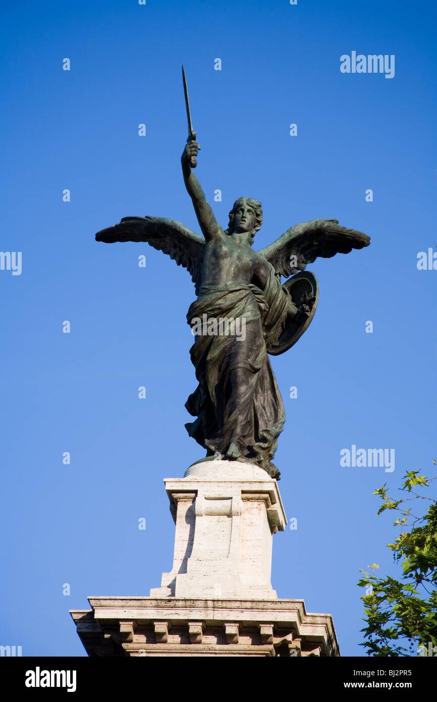 Ponte Saint Angelo bridge statue by Giovanni Bernini Rome Italy Stock ...