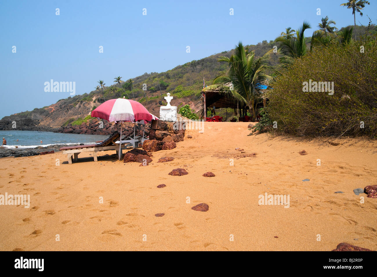 Beaches at and around little Baga Arpora Goa Stock Photo - Alamy