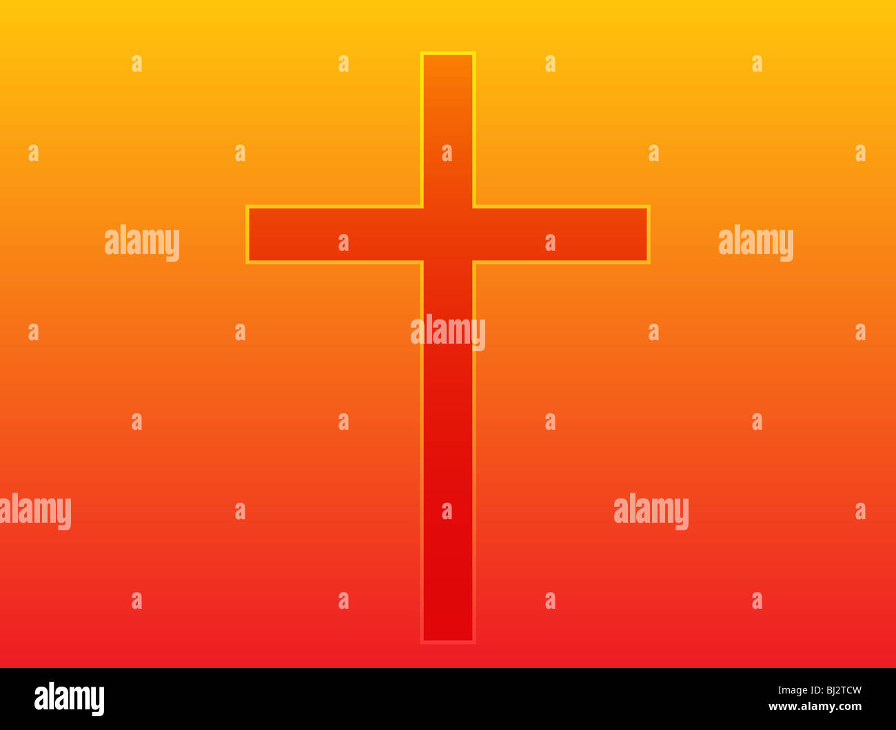 Christian church cross, religious spiritual symbol illustration Stock ...