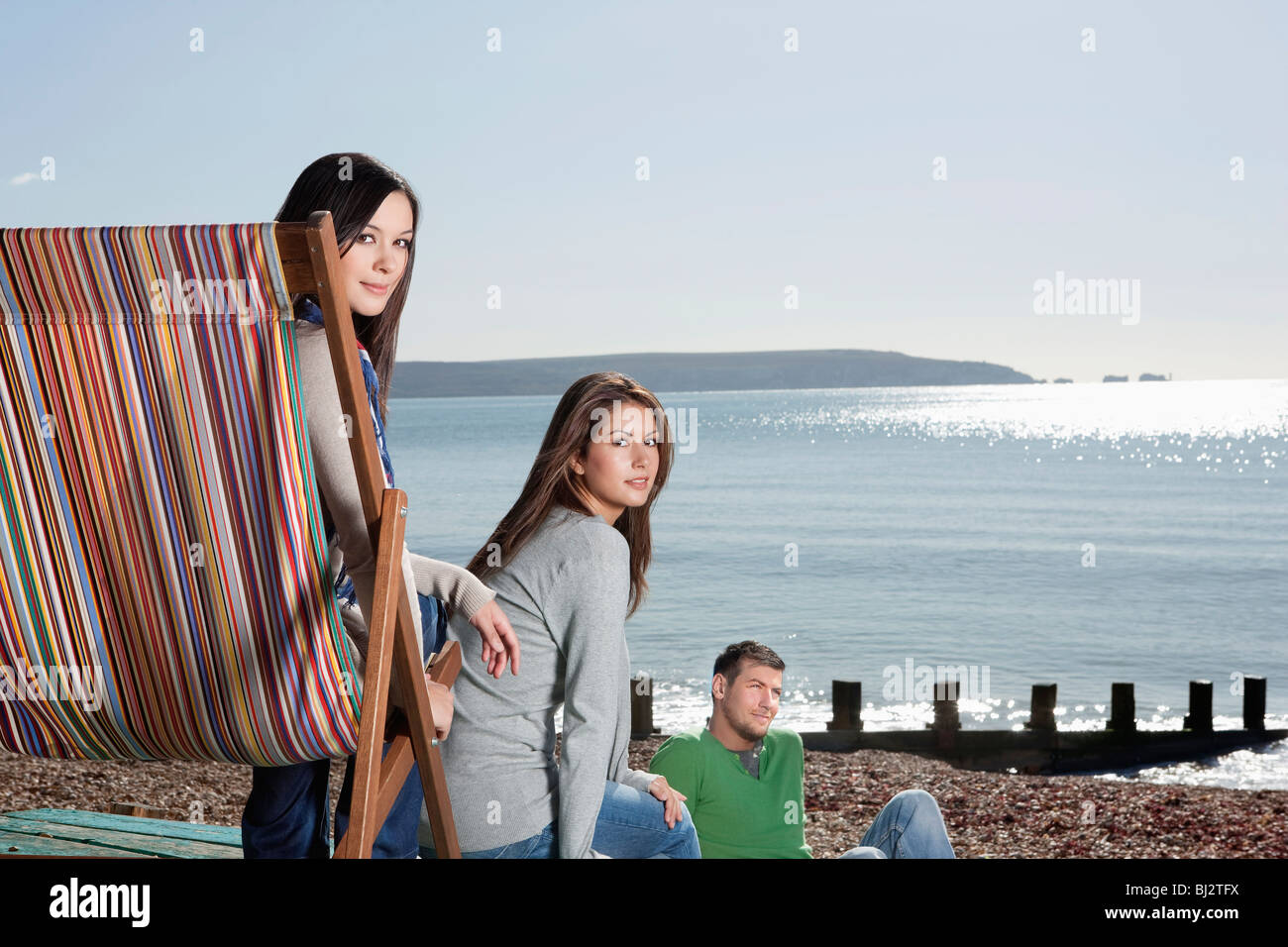 People relaxing on beach Stock Photo - Alamy