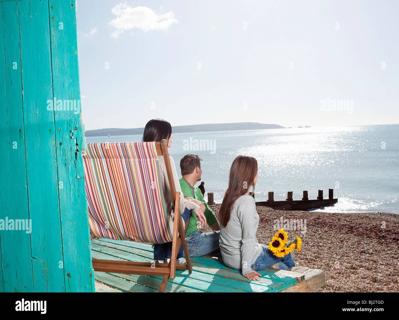 People relaxing at beach Stock Photo - Alamy