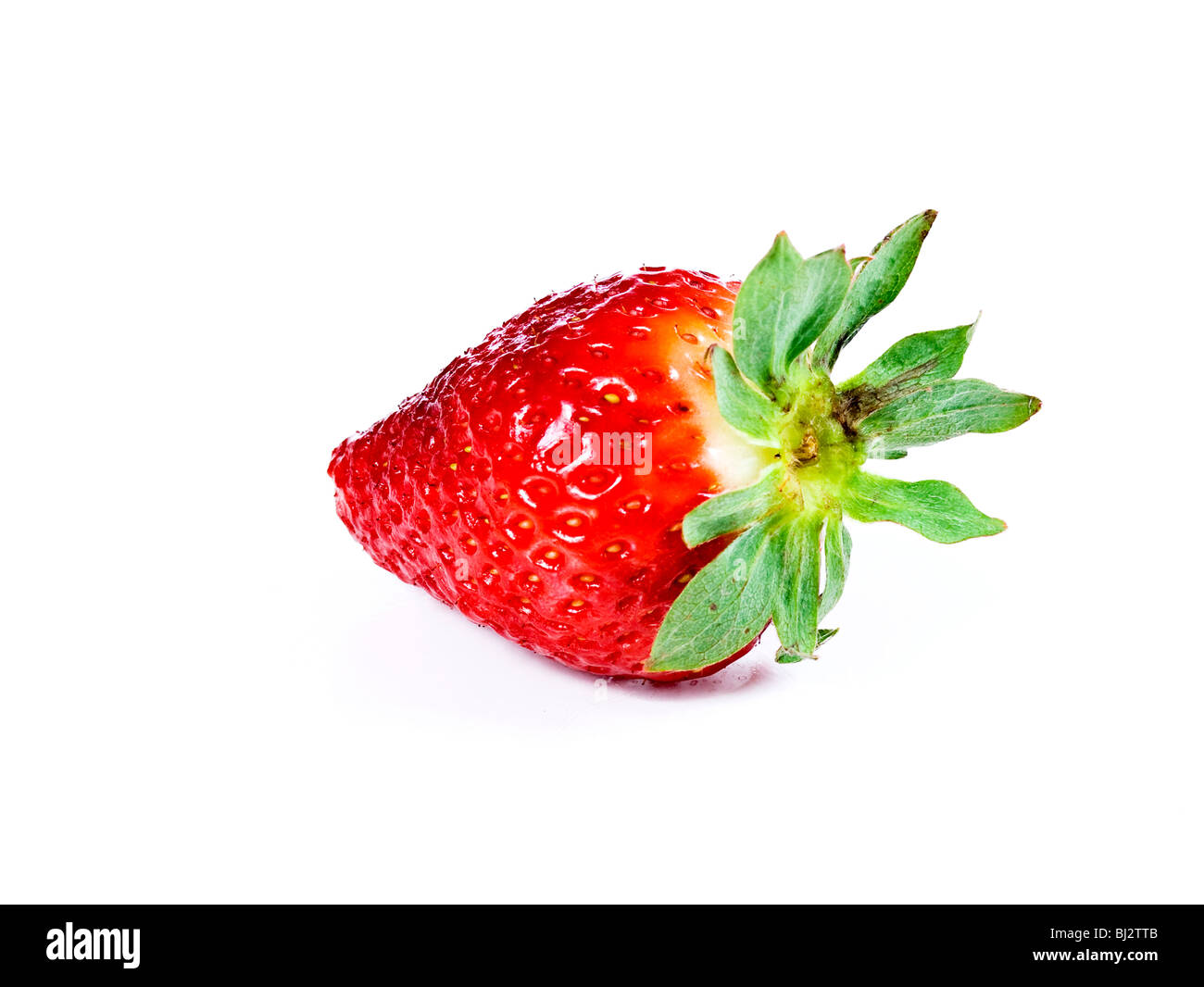 Natural Strawberry portrait isolated on white background Stock Photo ...